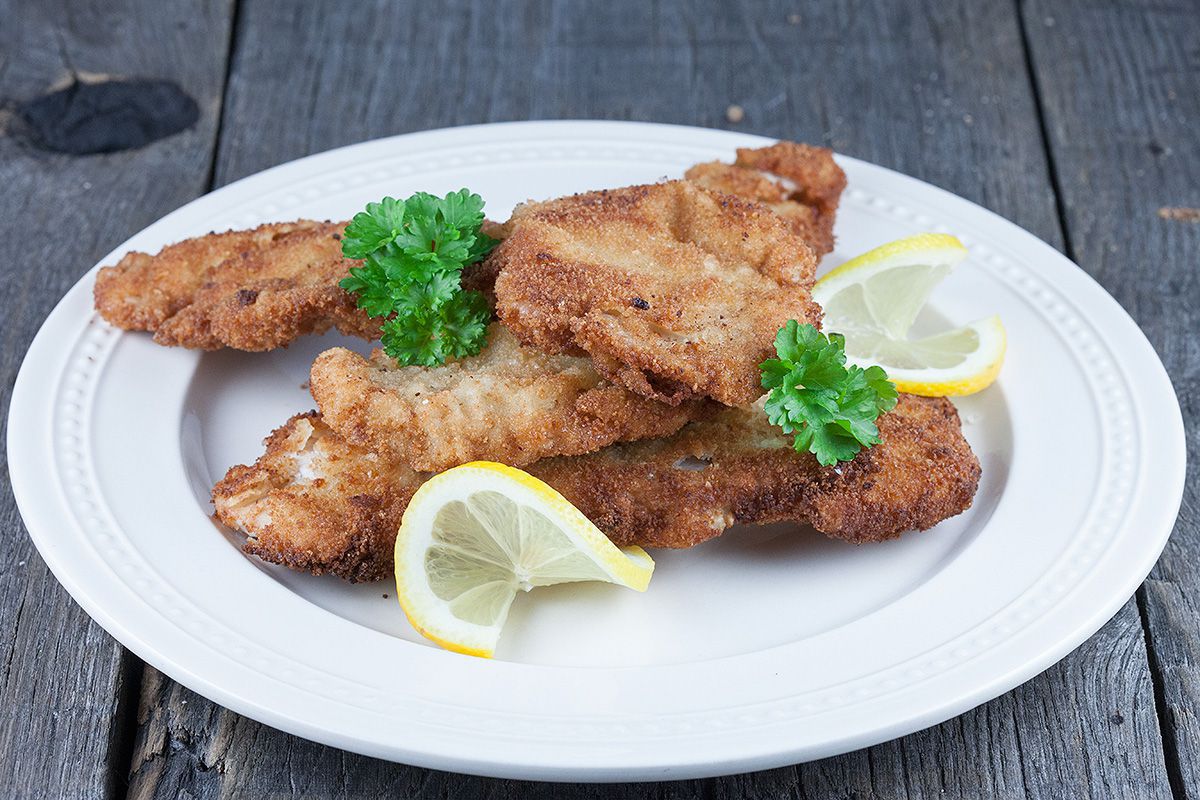 Traditional German schnitzel
