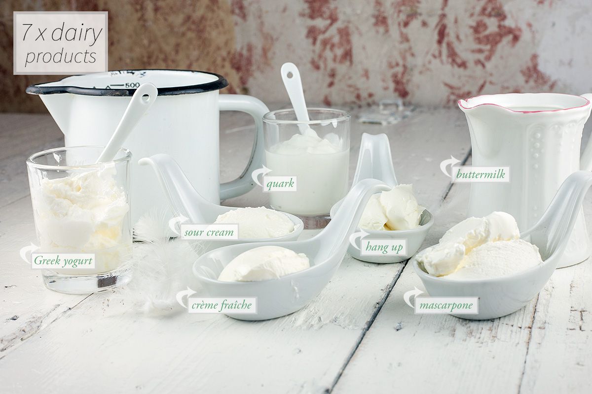 7 x dairy products