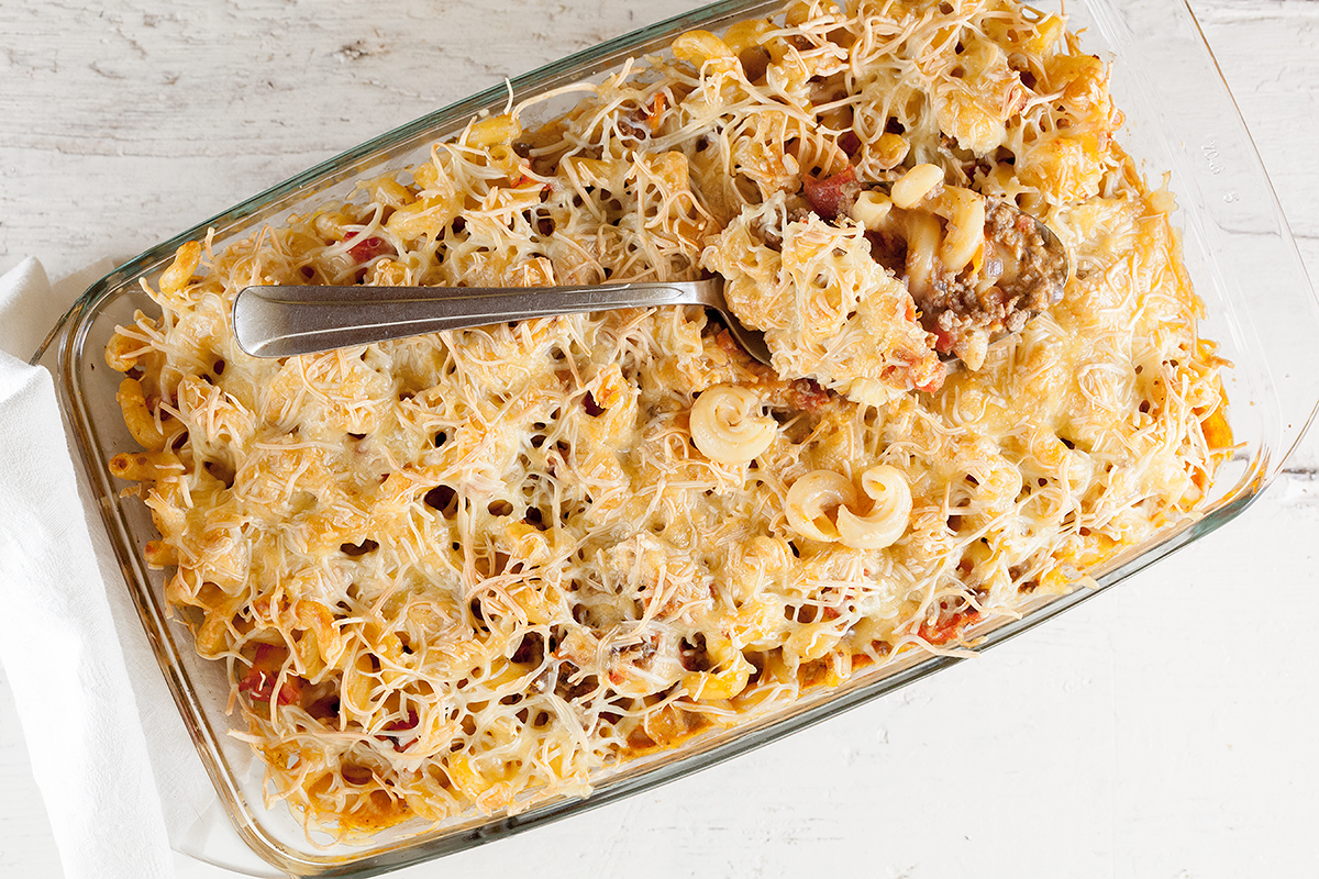Oven-baked pasta