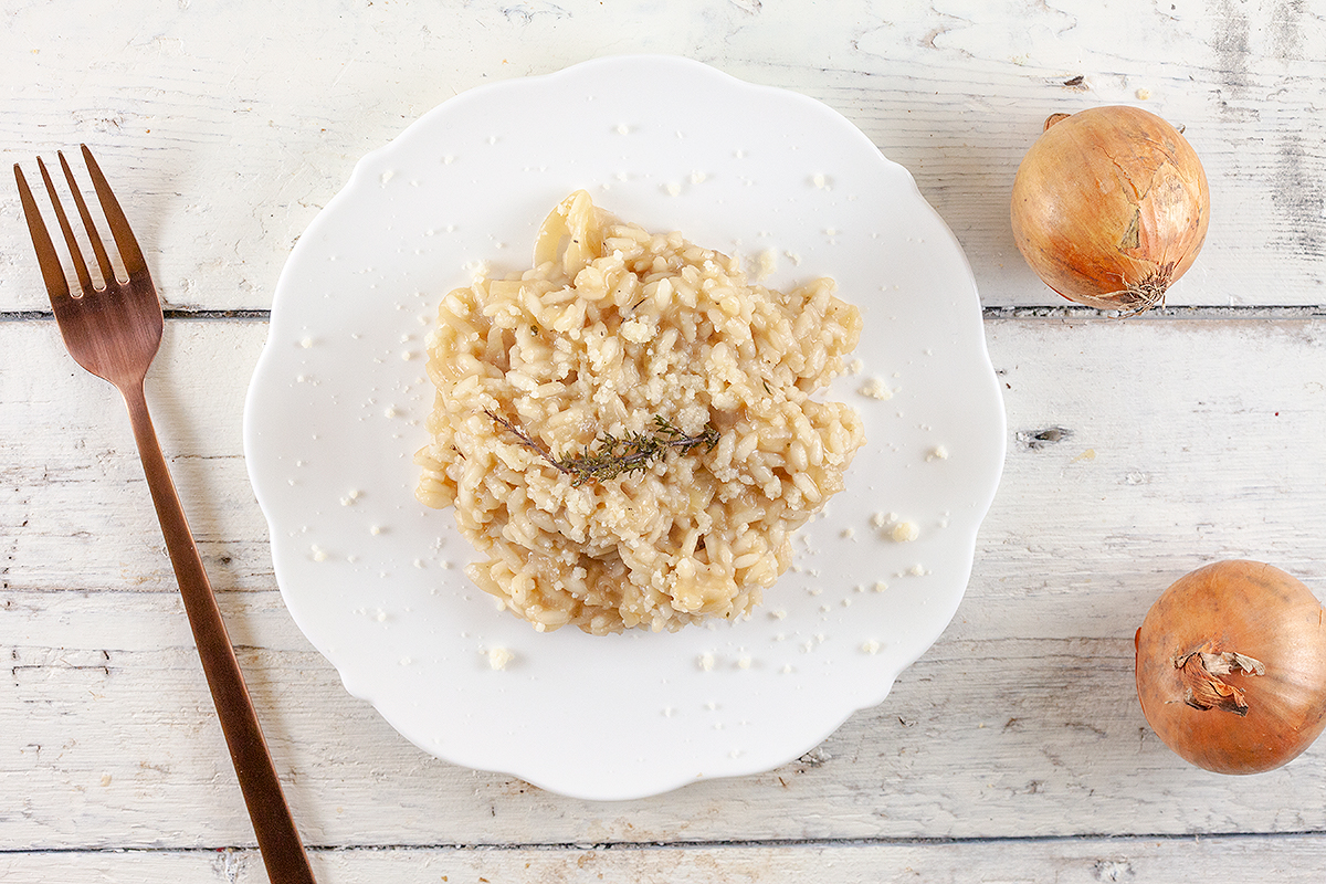French onion risotto